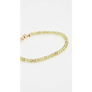 EF Collection Women's 14k Gold Peridot Birthstone Bracelet, 14k Yellow Gold, One Size
