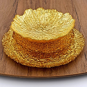 CORAL 12PCS Dinner Plate Set Gold