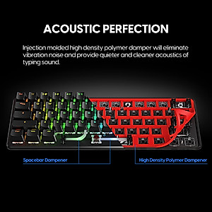 Pulsar Gaming Gears - PCMK Gaming Mechanical Keyboard ANSI Hot Swappable 60% (Barebone, Black)
