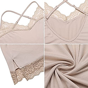 Vlazom Lingerie for Women Lace Chemise Sleepwear Full Slip for Under Dresses