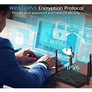 WiFi 6 Router - Jlink 5Ghz 1.8 Gbps Smart Wireless Wi-Fi 6 Router AX1800, 4-Stream 8K Computer Internet Router for Home, Dual Band TWT 100M Router Up to 1700 sq. ft, WPA3 IPV6 Security, 128 Devices