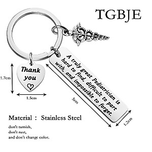 TGBJE Pediatrician Gift A Truly Great Pediatrician Is Hard To Find Keychain Thank You Gift Pediatric Nurse Gift Doctor Gift