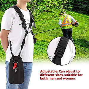 ZPSHYD Trimmer Double Shoulder Strap, L-Shaped Nylon Belt Lawn Mower Padded Strap Harness for Brush Cutter Garden