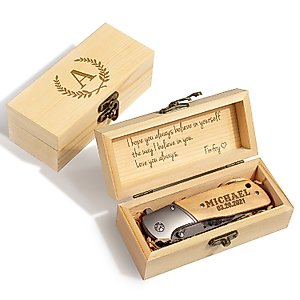 Gifts For Men - Personalized Knife Pocket Knife Engraved Custom For Men - Idea For Dad Boyfriend Him Husband Son - Father's Day Anniversary Birthday