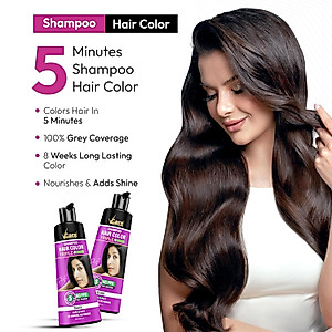 Vcare Hair Color Triple Plus Shampoo Hair Color (Black) - 180ml