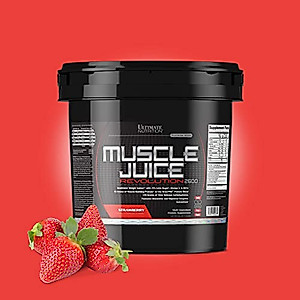 Ultimate Nutrition Muscle Juice Revolution 2600, Lean Muscle Mass Gainer Protein Powder with Glutamine, Whey Protein Isolate for Weight Gain, Time Release Carbohydrates, 11.1 Pounds, Strawberry