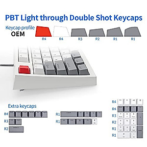 BOYI GK75 Tri-Mode 75% Keyboard with Knob Hot Swappable RGB Gaming Keyboard,2.4Ghz/Bluetooth 5.0/Wired Keyboard 80 Keys Programmable Mechanical Keyboard(Skyloong Red Switch,Cool-Red Theme)