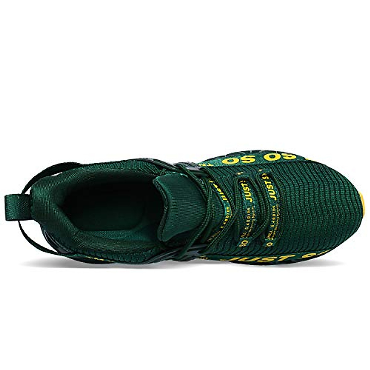 JSLEAP Men Running Shoes Walking Athletic for Men Casual Slip Fashion Sports Outdoor Shoes Dark Green,US 6.5