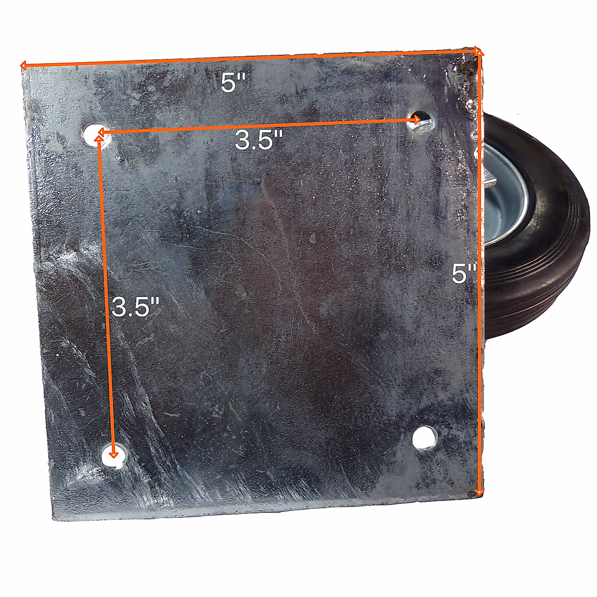 Swivel Wheel for Swinging Wood Gate. Galvanized Steel Guards Against Rusting. Product is Easy to Install