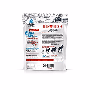 Farmland Traditions Dogs Love Chicken Premium Two Ingredients Jerky Treats for Dogs (3 lbs USA Raised Chicken)