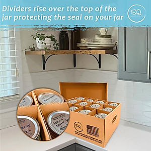 Mason Jar Storage Box Set of Three for Quart Size Canning Jars with Handles Heavy Duty Stackable Cardboard Box for Regular and Wide Mouth 32 Oz Mason Jars Canning Jar Storage Box With Labels