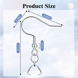 Earring Hooks 50PCS/25Pairs, Stainless Steel Ear Wires Fish Hooks, Hypo-allergenic Jewelry Findings Parts for DIY Jewelry Making