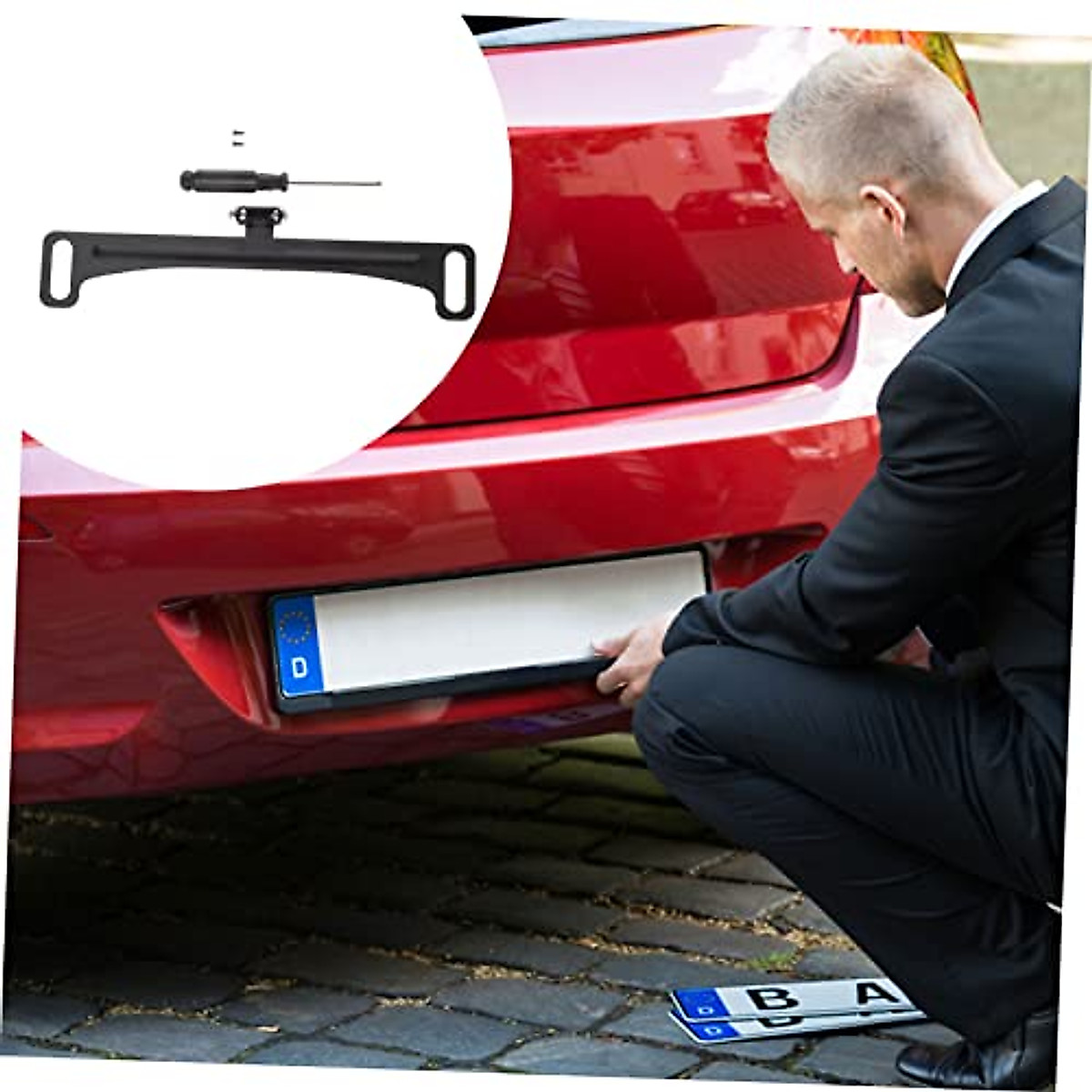 Milisten License Plate Mount 2pcs Mirror License Dash Backup Metal Bracket for Rearview Cam Accessory Automotive View Camera Mount Car Plate Rear Accessories Holder Reverse Dash Cam Mount