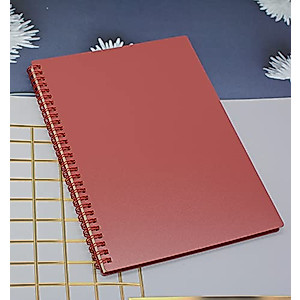 Yansanido Spiral Notebook, 4 Pcs 10 Inch x 7.4 Inch B5 Thick Plastic Hardcover 7mm College Ruled 4 Color 80 Sheets -160 Pages Journals for Study, Work, Travel and Notes (B5, 4 Pcs Dark Color 2)