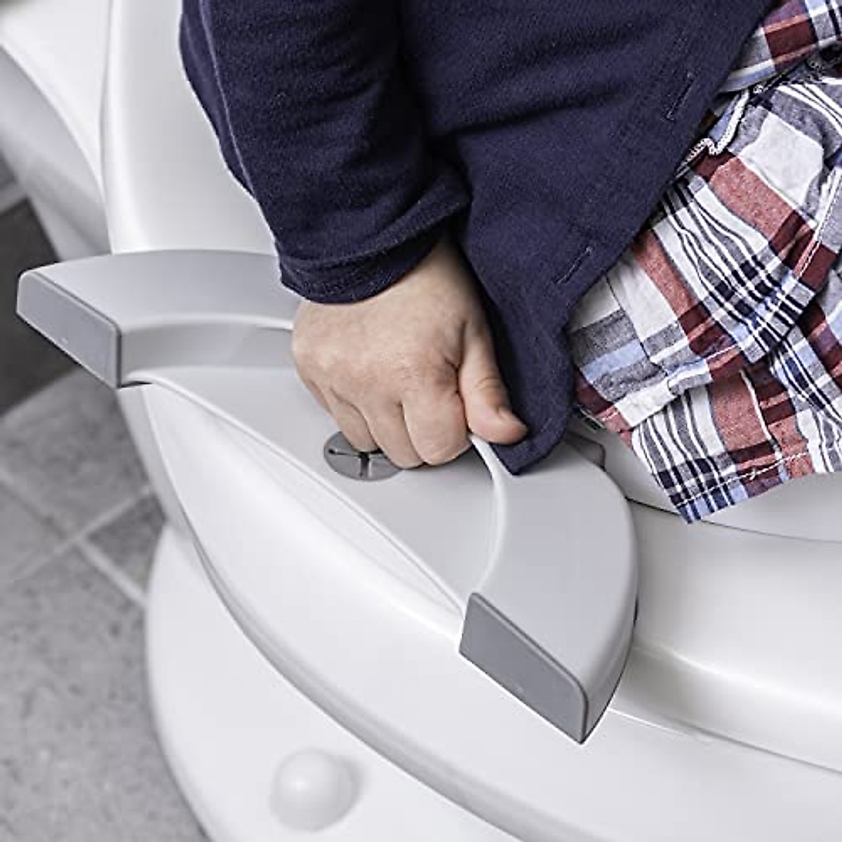 Summer My Travel Potty Deluxe - 2-in-1 Foldable Travel Potty for Toddlers Can Be Used as a Standalone Potty or as a Potty Ring for Adult Toilet w/Integrated Handles, Includes 12 Disposable Waste Bags
