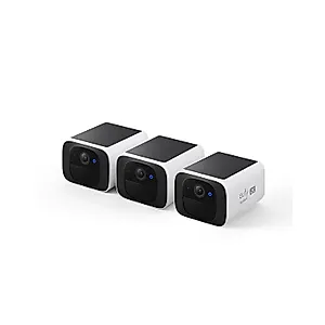 eufy Security S220 SoloCam 3-Cam Pack, Home Security System, Solar Security Camera Wireless Outdoor Camera, Always-On Power, 2K Resolution, 2.4 GHz Wi-Fi, No Monthly Fee
