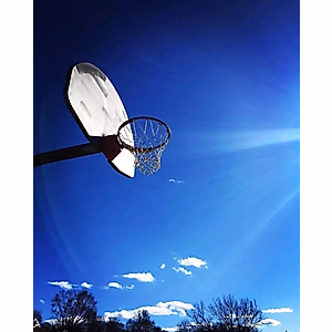 Heavy Duty Basketball Net Replacement, (7.47 oz) Upgrade Professional Basketball Net,All-Weather Anti Whip 21 inches Standard Thick Nets, 12 Loops for Indoor and Outdoor Replacement Net (White)