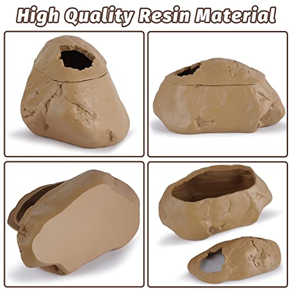 PINVNBY Snake Hide Cave Reptile Hide Cave Lizard Egg-Laying Shelters Reptiles Hideaway for Corn Snake, Green Snake, Rat Snake, Leopard Gecko,Spiders