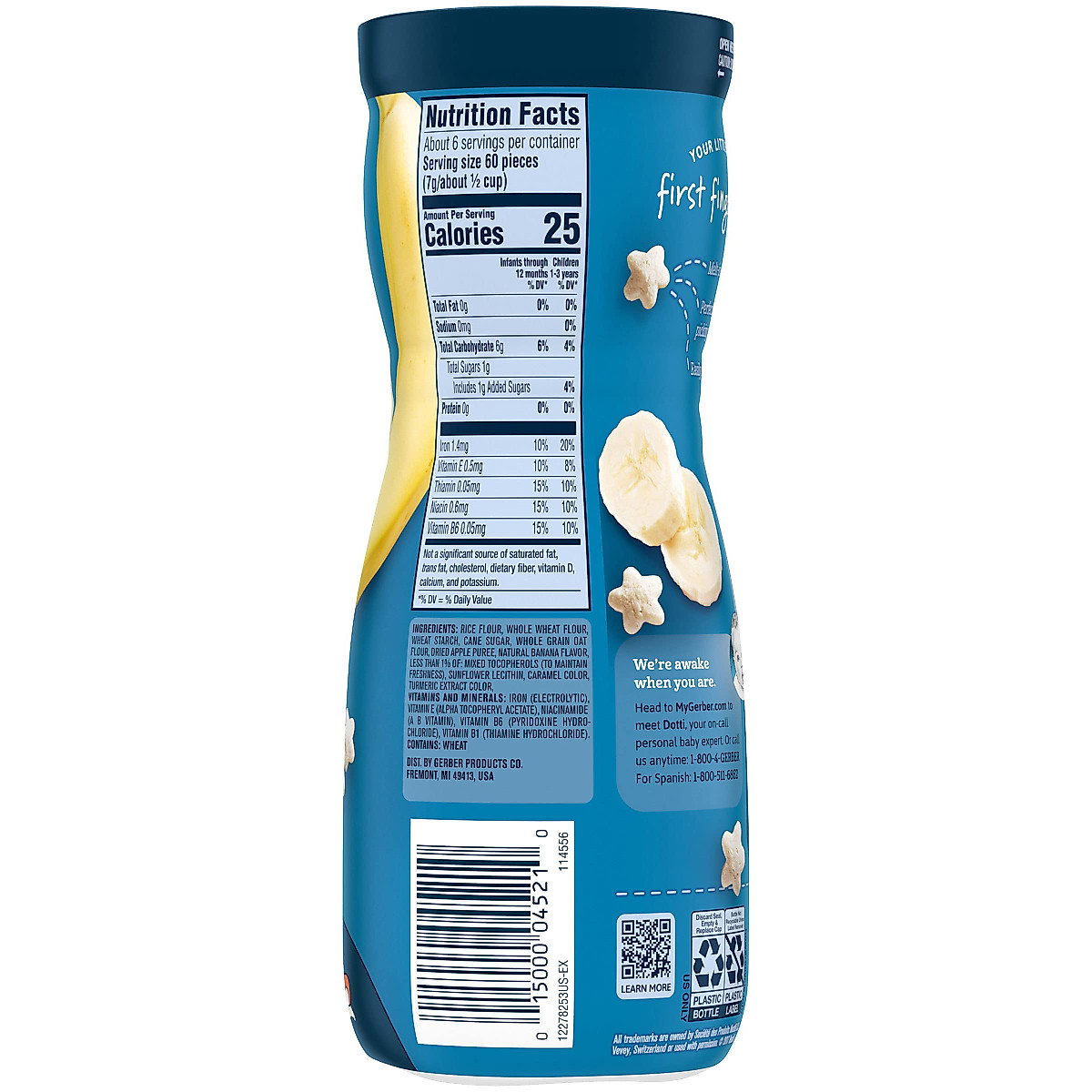 Gerber Graduates Puffs Banana , 1.48 oz