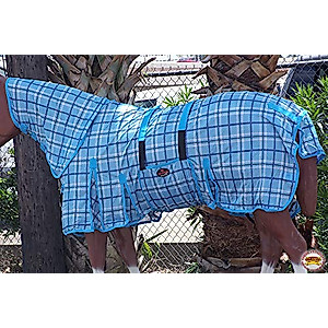 HILASON 75 Inches Horse Fly Sheet Ultra Violet Rays Protect Mesh Bug Mosquito Summer Spring | Fly Sheet | Horse Turnout Sheet | Fly Sheet for Horses | Bug and Mosquito Protection | Fly Sheet for Horse