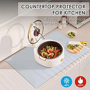 31.5" x 23.6" Extra Large Silicone Mat for Resin Casting, Crafts and Epoxy, Nonstick Silicone Sheet for Jewelry Casting Molds, Countertop Protector Mat Heat Resistant Placemats by Foepoge, Gray