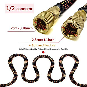 SLATIOM Flexible Magic Expandable Home Garden Water Hose High Pressure Car Wash Plastic Pipe with Foam Spray Gun (Color : 50ft)