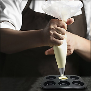 SourceTon 6-Cup Metal Muffin Mold Bonus with Spatula, 3 pcs pack of Muffin Mold