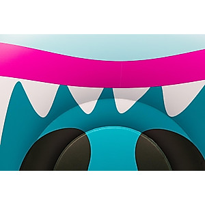 BigMouth Inc Large 48" Inflatable Snow Tube for Kids and Adults, Durable Winter Toy for Tubing & Sledding - Ice Monster