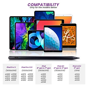 iPad Air Pencil 2024 - Stylus Pen for iPad Air M2 11" 13", iPad 10th 9th Generation, iPad Air 5th 4th Generation - Magnetic and Palm Rejection iPad Air Pen Fast Charging, Black