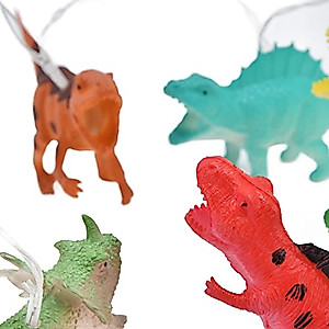 01 02 015 Dinosaur String Lights Battery, LED Dinosaur String Lights Decorations Warm White Light for Gardens for Homes for Kids