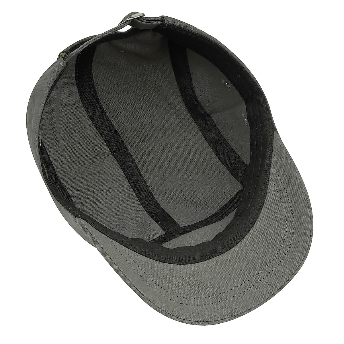 Clakllie Short Brim Trucker Hat Cotton 5 Panel Baseball Hats Classic Camper Caps Skateboard Style Golf Dad Cap,Gray