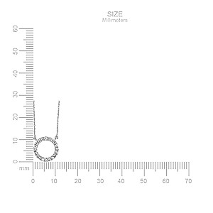 Women's 1/5 Cttw Diamond Necklace in 10K White Gold, Diamond Circle Pendant Necklace with 16-18 Inch Adjustable Chain, Gold Necklace for Women, (H-I Color, I2 Clarity), by Brilliant Expressions