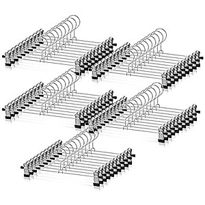 Pants Hangers with Clips 50Pack Skirt Hangers Clips Hangers (50Pack)