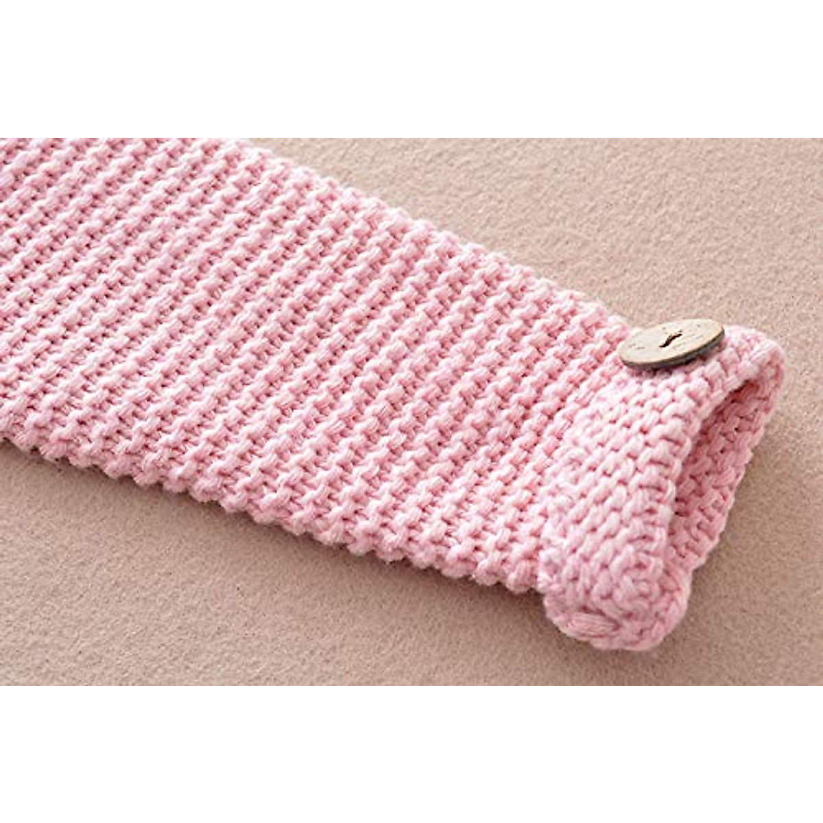 Willow Dance Toddler Baby Girls Autumn Winter Clothes Button Knitted Sweater Cardigan Cloak Warm Thick Coat (Pink, 6-7 Years)
