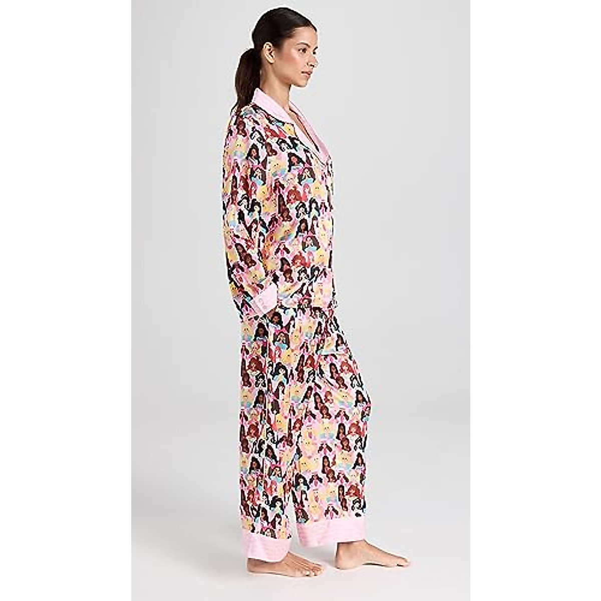 Karen Mabon Women's Barbie Classic Pj Set, Pink Multi, M