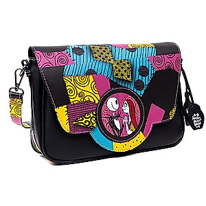 Buckle-Down Disney Wallet, Nightmare Before Christmas Sally Patchwork, Vegan Leather (Crossbody Bag)