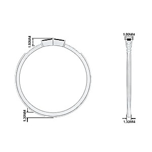 Natural Black Onyx Diamond Promise Ring For Women, Certified Onyx Stackable Ring, AAA Quality - With Jewelry Box, 14K Yellow Gold, Size:US 7.00