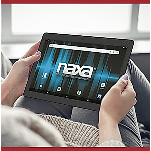Naxa NID-1021 Core Android 11 Tablet with 10.1” HD IPS Screen and USB Keyboard Case, 1.6 GHz Quad Core Processor, 2GB Ram, 16GB Storage, Front and Rear Cameras, Speaker and Microphone, Black