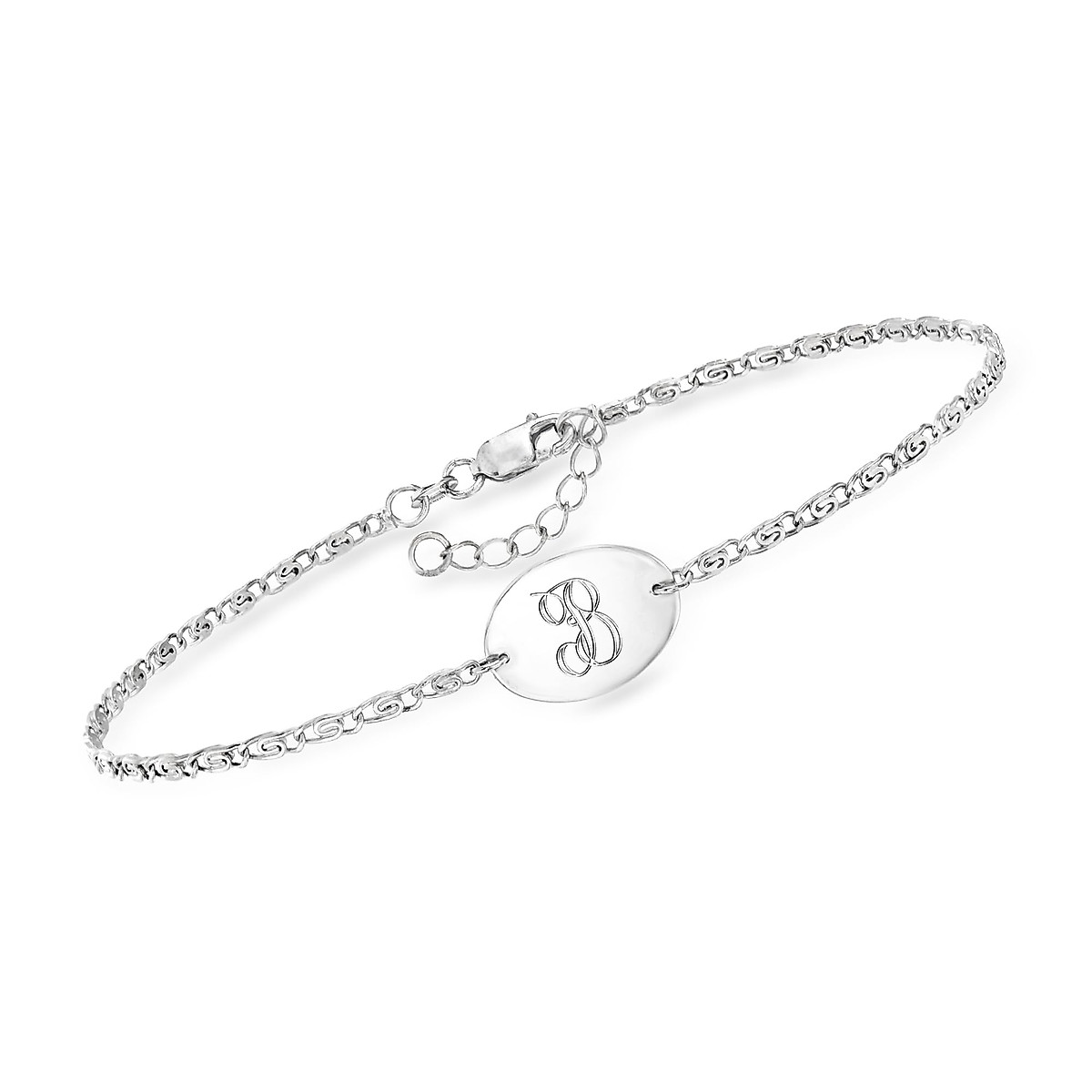 Ross-Simons Single-Initial - Sterling Silver Anklet. 9 inches