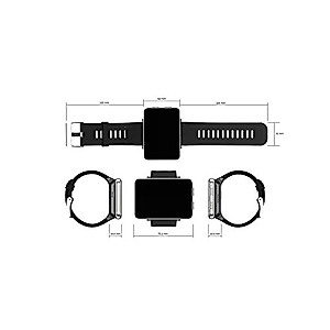 Sfit Smart Watch Sf100 Black Sport Fitness Monitor, Touch Screen Phone for Men/Women