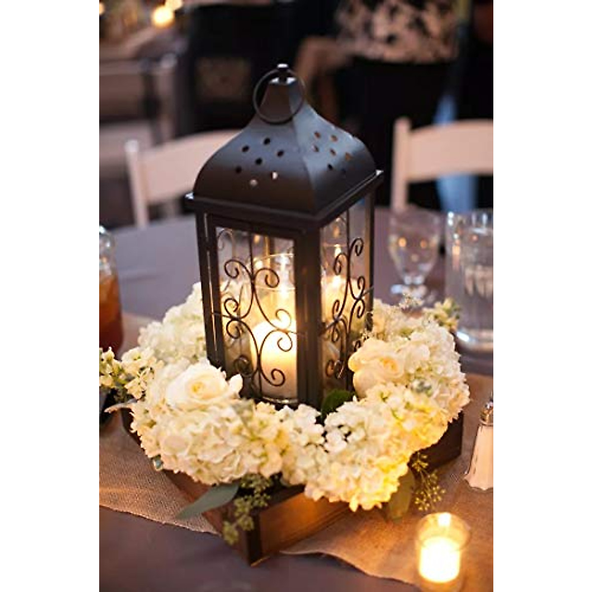 Flojery Silk Hydrangea Heads Artificial Flowers Heads with Stems for Home Wedding Decor,Pack of 10 (White)