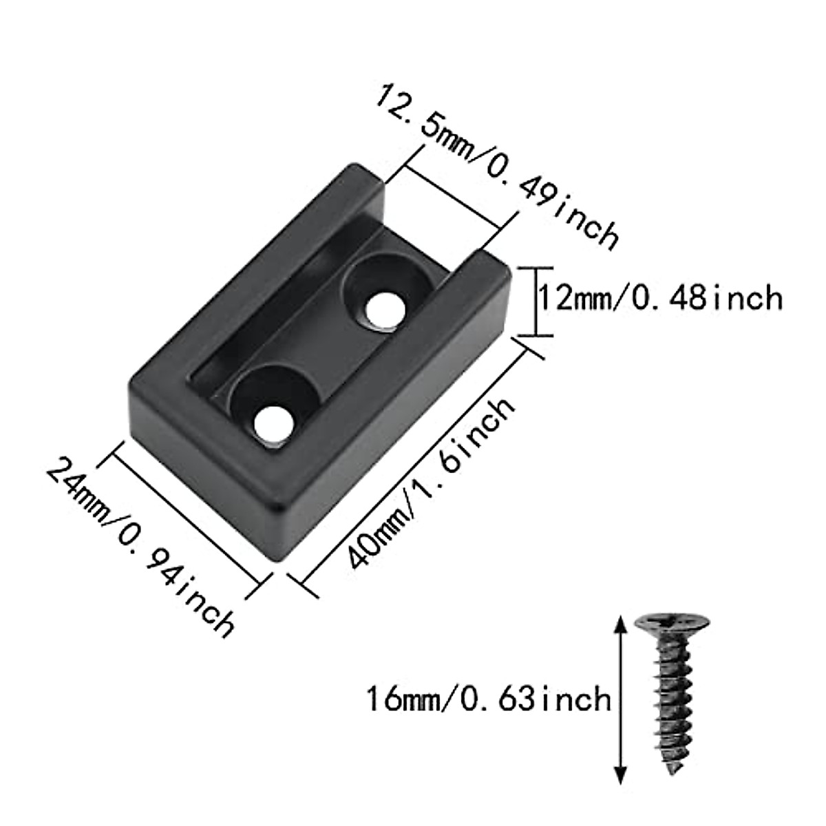 ITROLLE 4PCS Aluminum Alloy Closet Rod End Support Pole Sockets Flange Rod Holder Wardrobe Bracket Heavy Duty Closet Pole Sockets Flange Rod Holder, Black