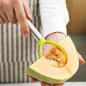 Gayisic 4 PCS Watermelon Slicer Cutter, Fruit Carving Tools Knife Kit , Stainless Steel Fruit Corer Cutter Kit for Ice Cream Melon Fruit Slicer