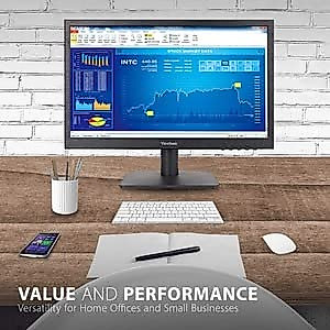 ViewSonic VA1903H 19-Inch WXGA 1366x768p 16:9 Widescreen Monitor with Enhanced View Comfort, Custom ViewModes and HDMI for Home and Office,Black