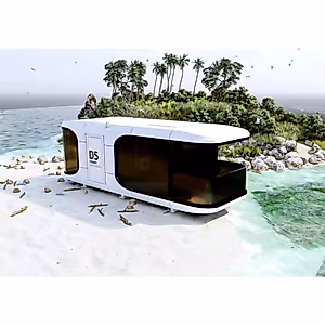 Capsule Home House, Commercial spce pod Hotel Luxury Tiny House fabricated Space Capsule Container Model D6
