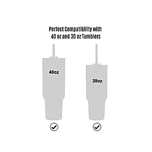 Clear Replacement Straws for Stanley Quencher H.20 Tumbler, Clear Replacement Straws for Simple Modern Tumbler, 6 Pack Reusable Straws with Cleaning Brush, Compatible with 40oz/30oz Tumbler
