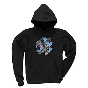 500 LEVEL Sandy Alcantara Youth Sweatshirt (Youth Hoodie, Medium, Black) - Sandy Alcantara Miami Stripes WHT