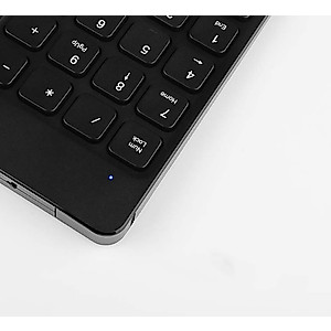 CHAYA Wireless Numeric Keypad-Mini 18 Keys Portable Slim Number Pad Computer Accessories Compatible with IP,Android,MAC,Windows for Laptop and Tablet(Black)