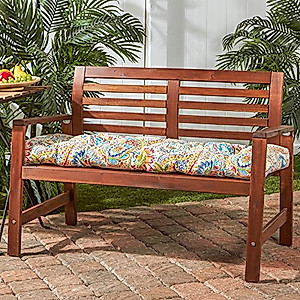 Greendale Home Fashions Outdoor 51x18-inch Bench Cushion, 1 Count (Pack of 1), Jubilee