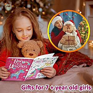 GINMLYDA Girls Diary with Lock for Kids, Unicorn Diaries 7.1x5.3 160 Pages Cute Girl Journal Secret Notebook with Lock and Key for Little Kid Writing Drawing Gift for Pre school Age 6,8,12